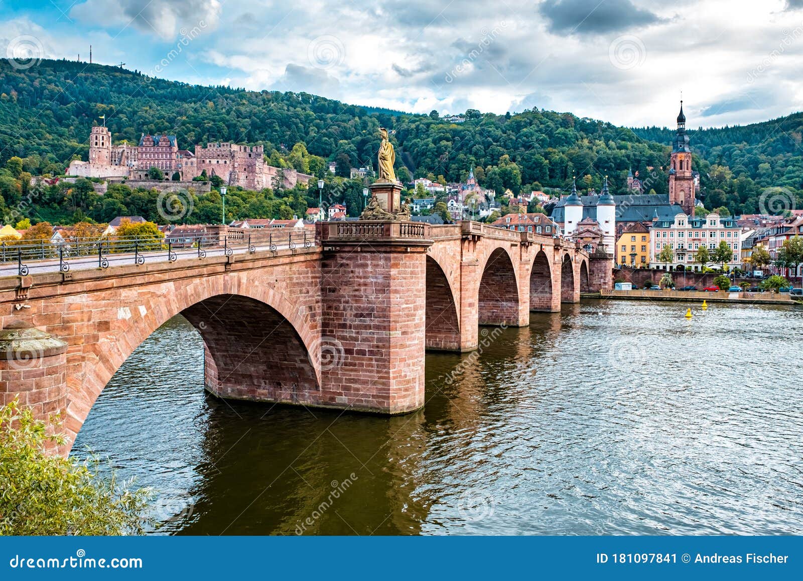 View of the Old, Beautiful City of Heidelberg Stock Image - Image of ...