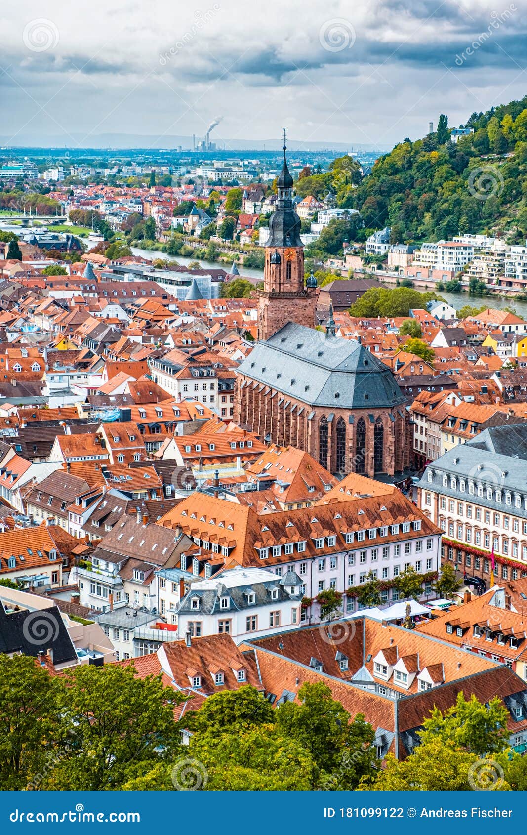 View of the Old, Beautiful City of Heidelberg Stock Photo - Image of ...