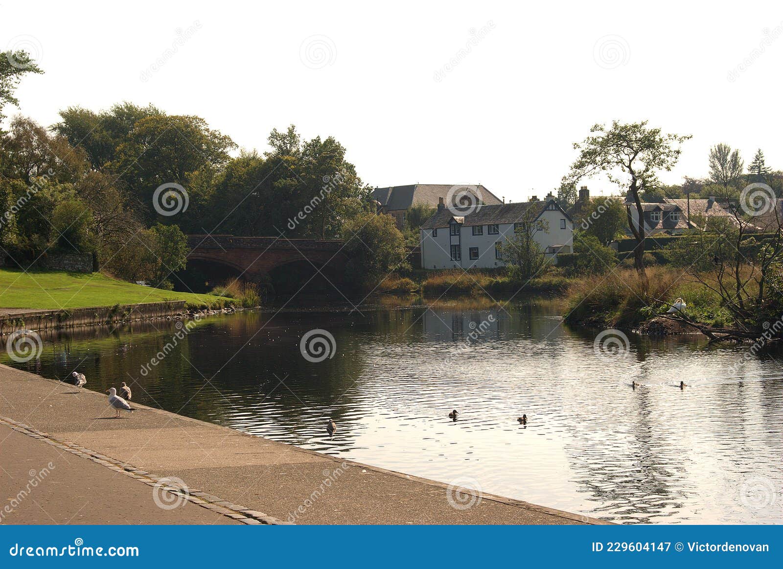 View Old Bridge Over River Teith at Callander Stock Image - Image of ...