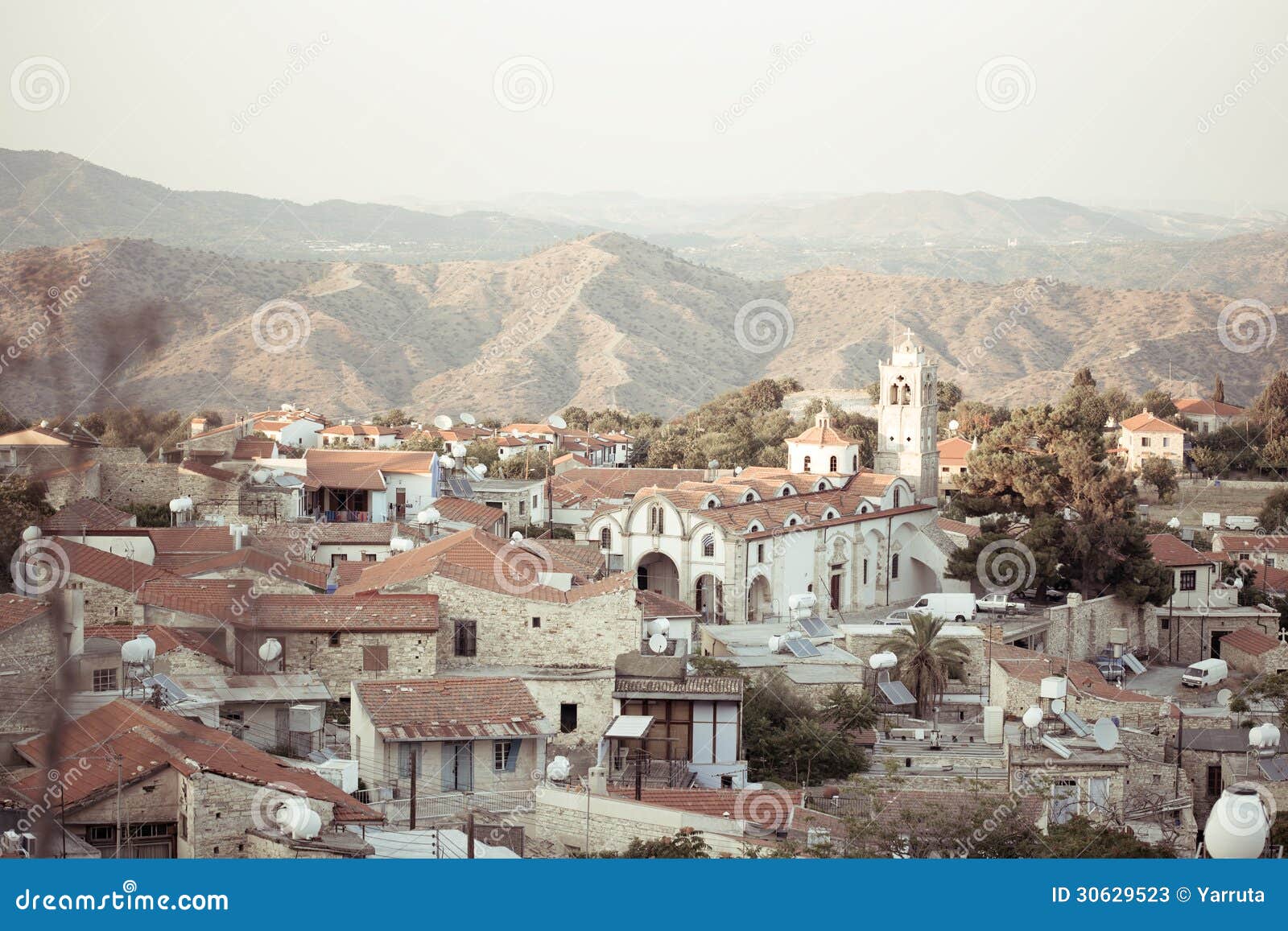 View of Old Buildings of the Authentic Cyprus Village Stock Image ...
