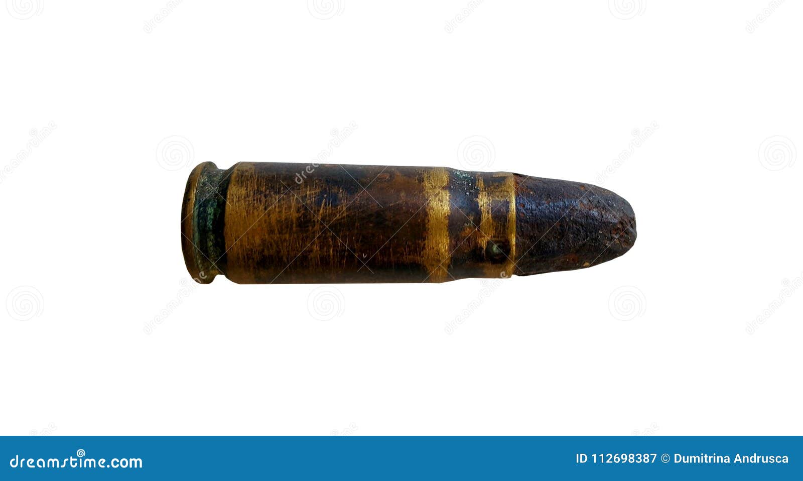 Old bullet on white stock image. Image of macro, group - 112698387