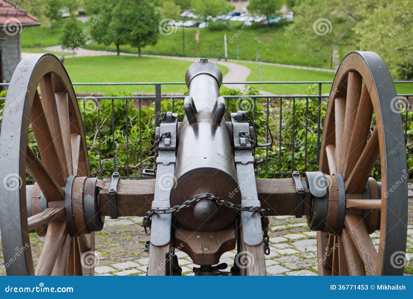 View with old cannon stock image. Image of national, aerial - 36771453