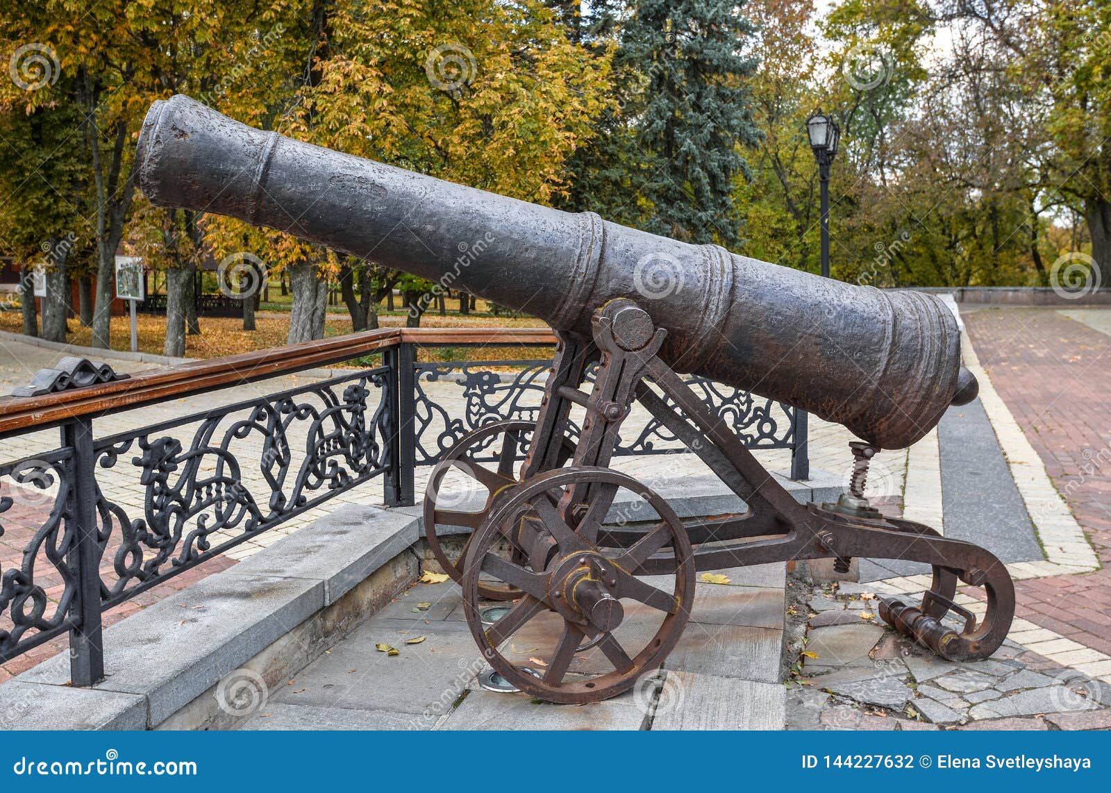 Old Iron Gun. A Cannon That Shoots Cores. Burning Wick. Current Model ...