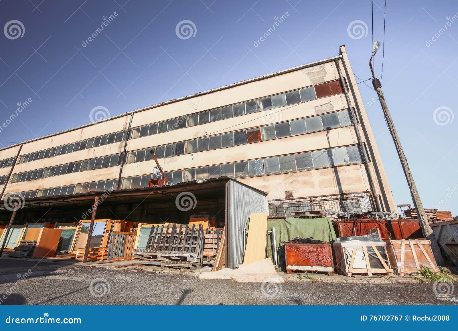 View of the Old Communist Factory in Poland Stock Image - Image of ...