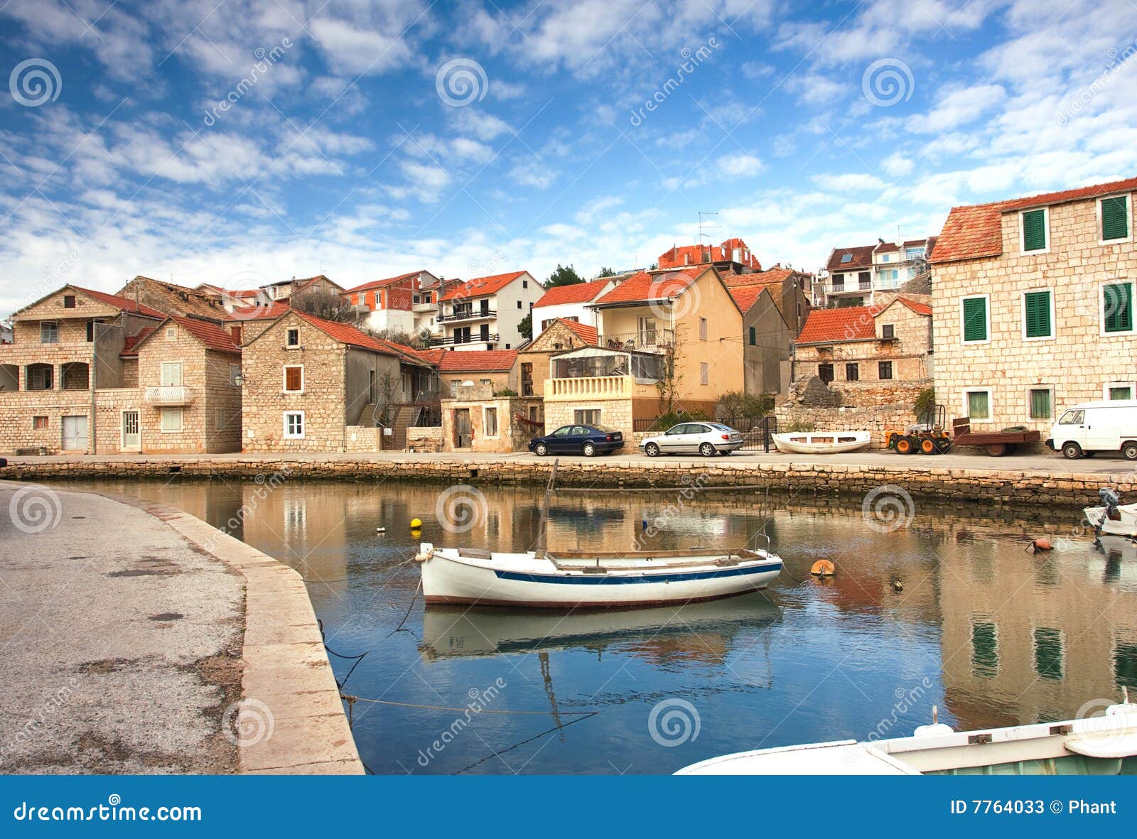 View of old croatian town stock image. Image of white - 7764033