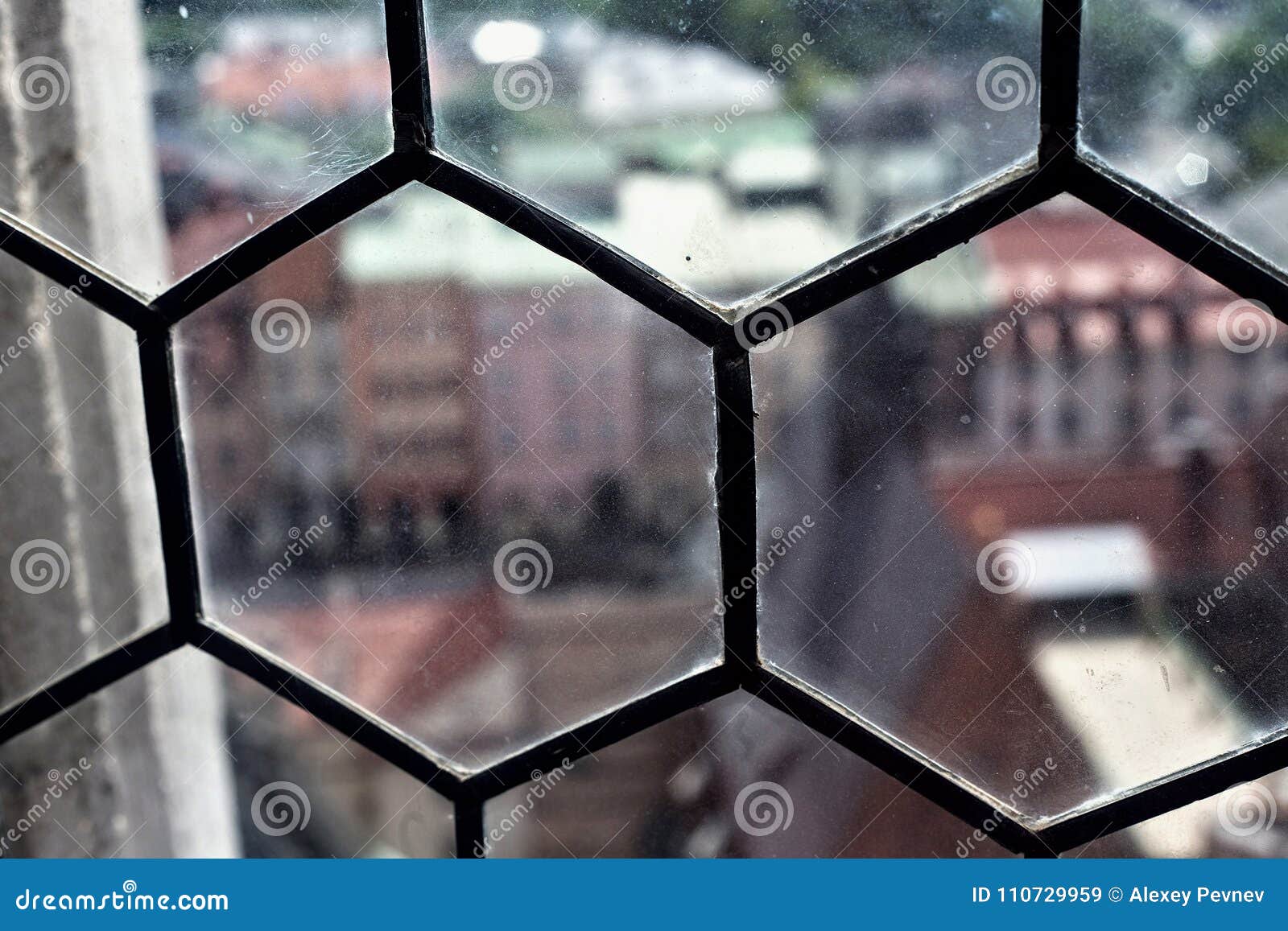 View through an Old Dusty Window. Stock Image - Image of historical ...