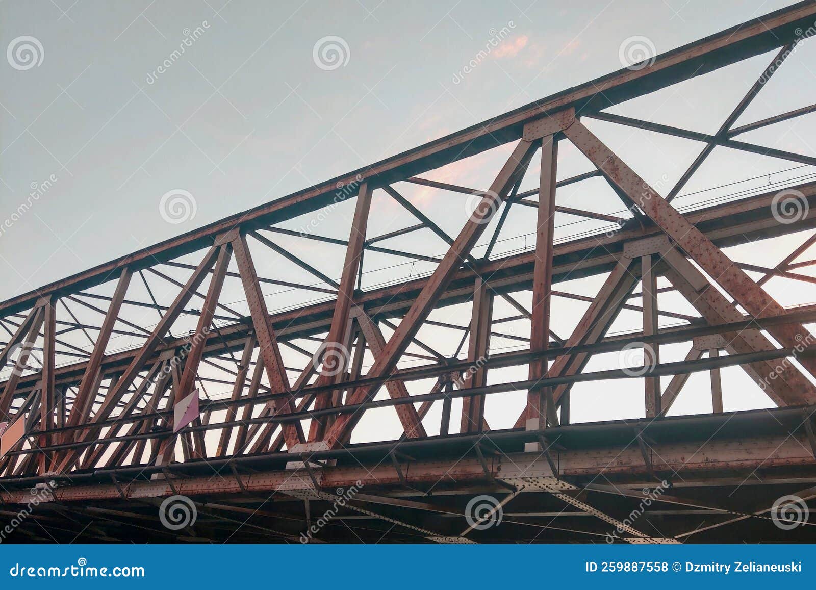 View of the Old Iron Railway Bridge. Stock Photo - Image of outdoor ...