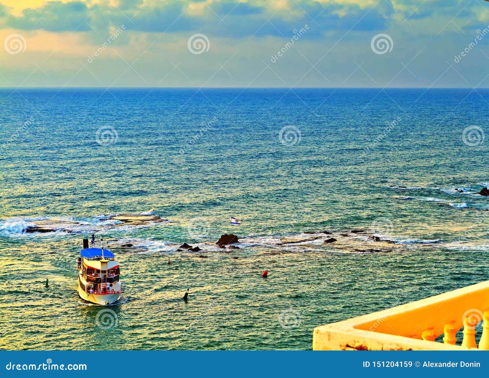 View from the Old Jaffa To the Mediterranean Sea Stock Image - Image of ...