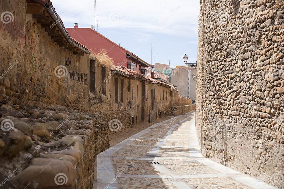 View of old Leon wall stock image. Image of walls, pattern - 22400791
