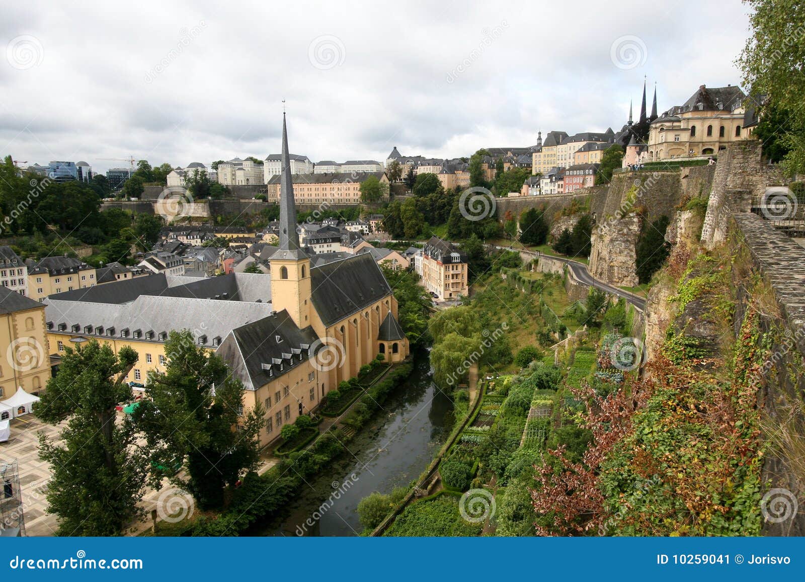 A View Of Luxembourg City Centre Showing The Old Town With Elegant ...