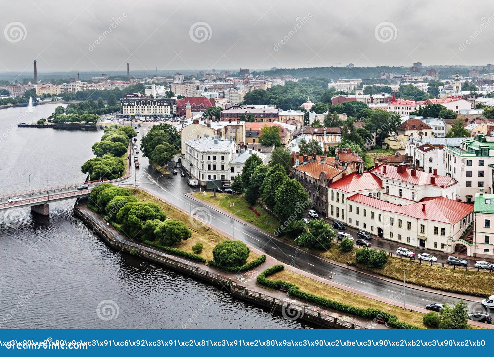 View of the Old Medieval City of Vyborg from the Observation Deck of ...