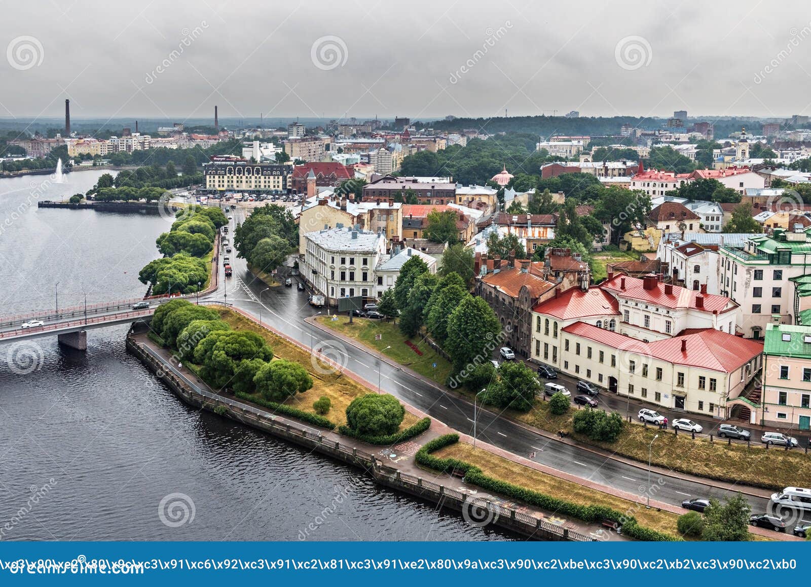 View of the Old Medieval City of Vyborg from the Observation Deck of ...