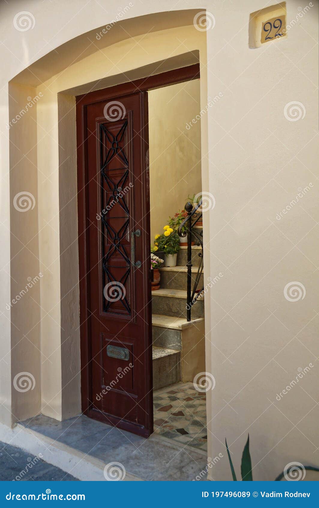A View of Old Open Door Inviting To Look Inside Stock Image - Image of ...