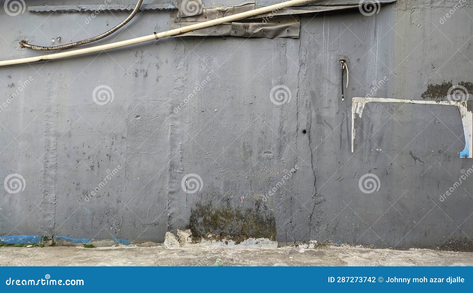 View of Old Painted Wall with Tangled Pipes Stock Photo - Image of ...