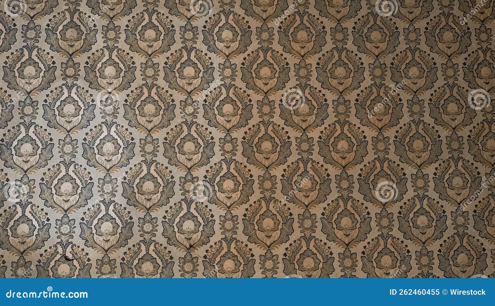 View of an Old Patterned Wallpaper Stock Image - Image of vintage, wall ...