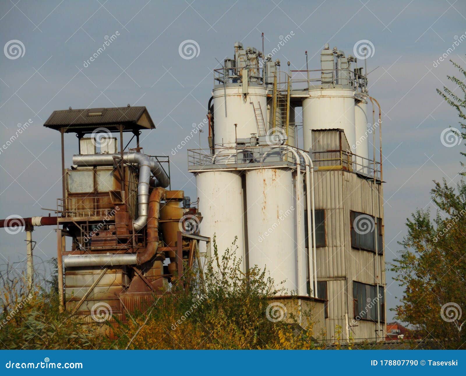 View of the Old Process Plant Stock Photo - Image of corn, building ...