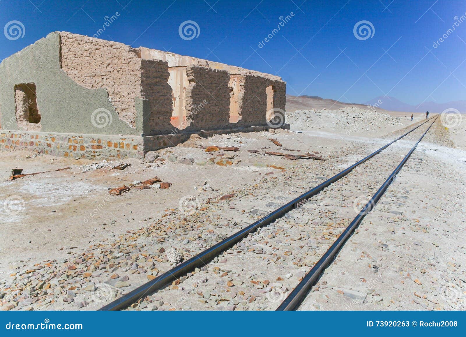 View of the Old Railway Station on the Desert Stock Image - Image of ...