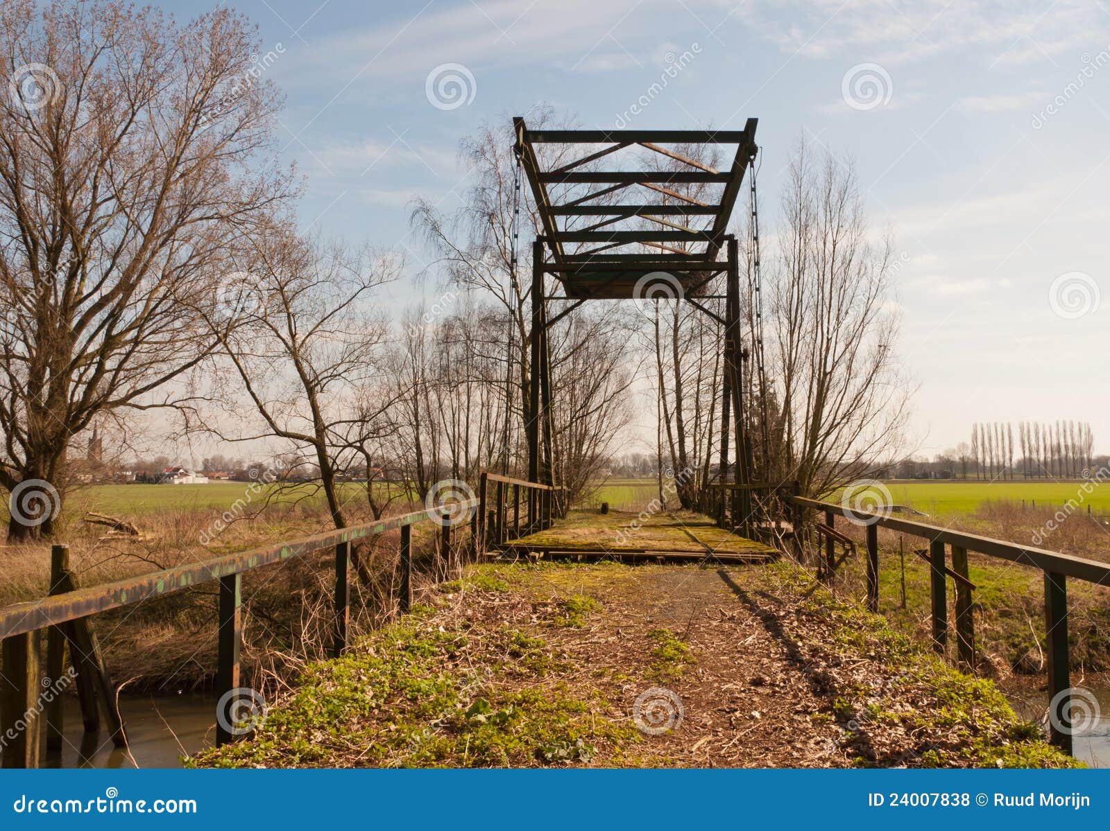 View at an Old Rusty Drawbridge Stock Photo - Image of history, bare ...