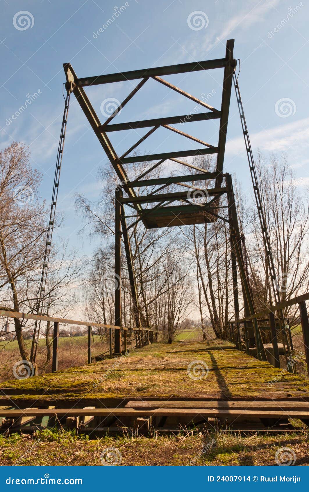 View at an Old Rusty Drawbridge Stock Photo - Image of blue, drawbridge ...