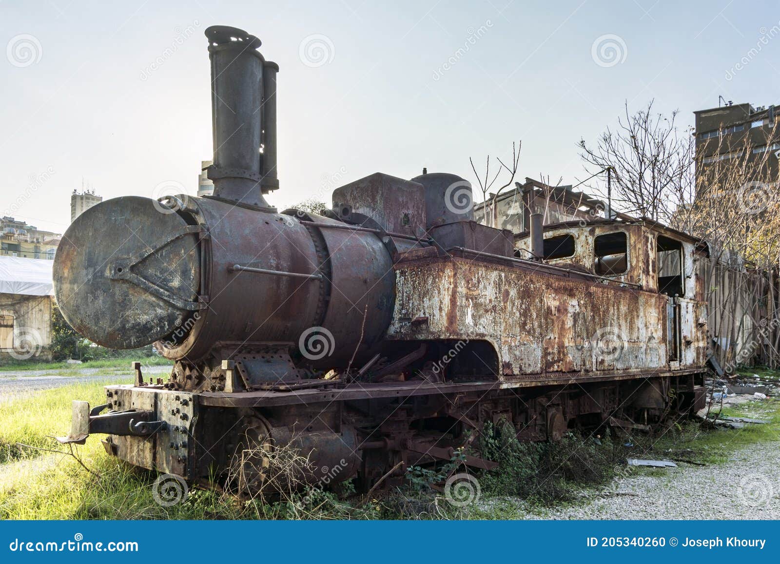 Old Rusty Train in the Old Beirut Train Station in Mar Mikhael Lebanon ...