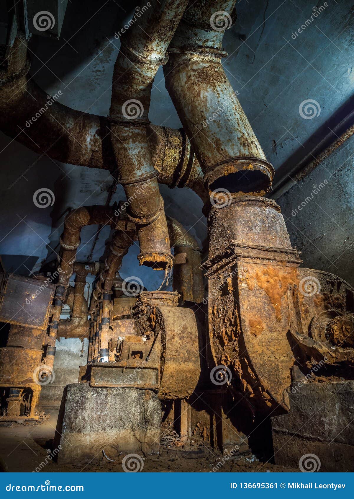Old Rusty Ventilation System Stock Image - Image of factory, urban ...