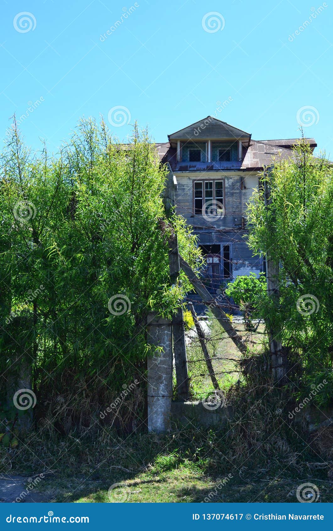 View of old sanatorium stock image. Image of enigmatic - 137074617