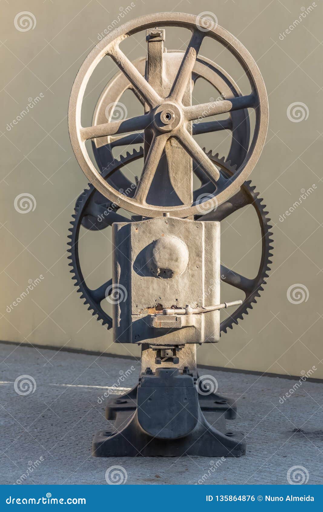 View of Old Ship Engine As Decorative Piece on the Outside Stock Photo ...