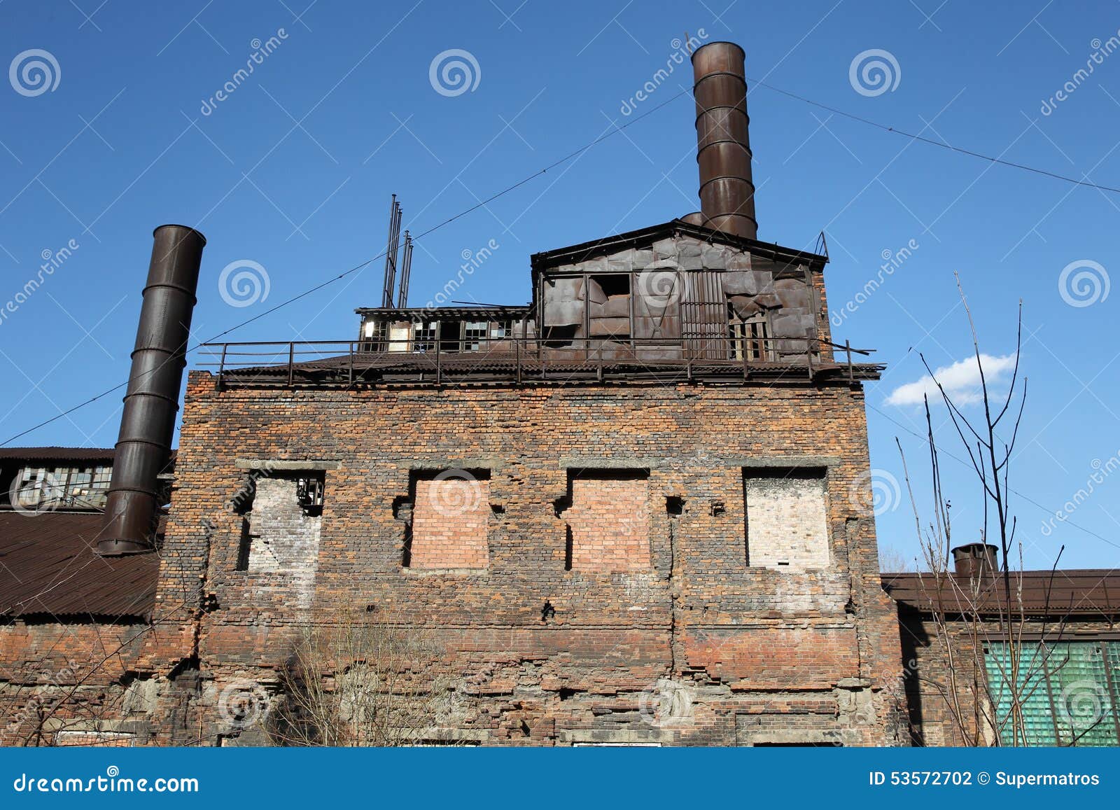 View of the Old Steel Works Stock Photo - Image of brick, ruins: 53572702