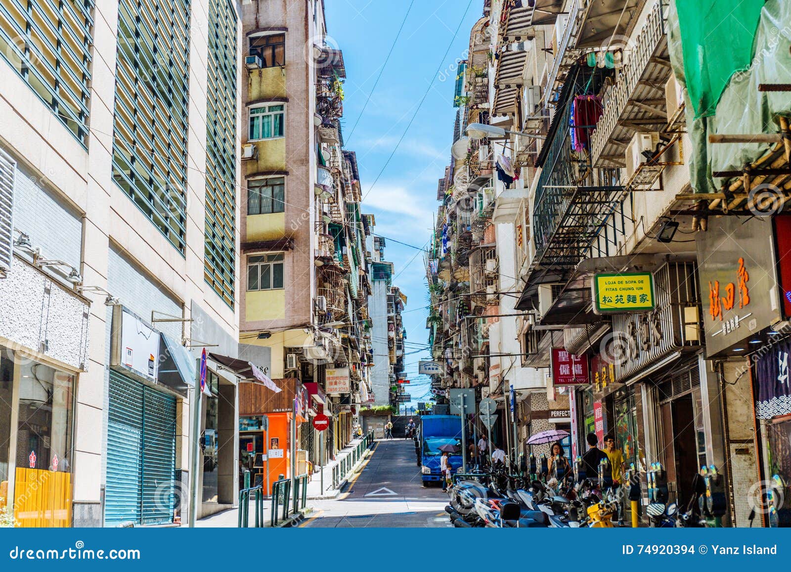 View of Old Town in Macau, Asia Editorial Stock Image - Image of view ...