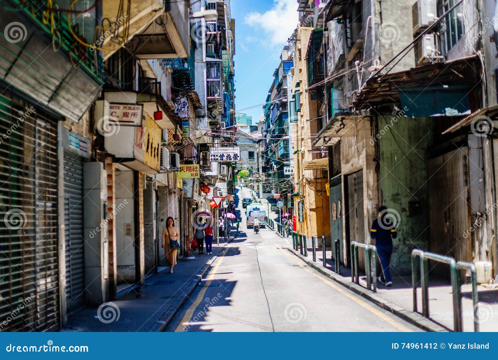 View of Old Town in Macau, Asia Editorial Photography - Image of macau ...