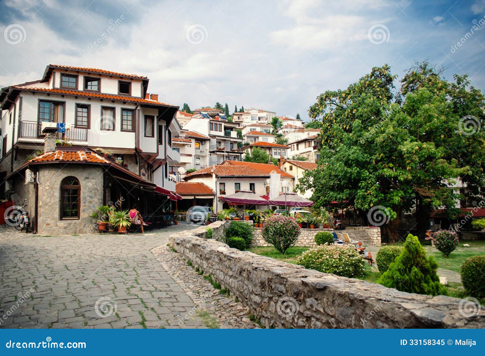 View on Old Town of Ohrid in Macedonia Stock Image - Image of church ...