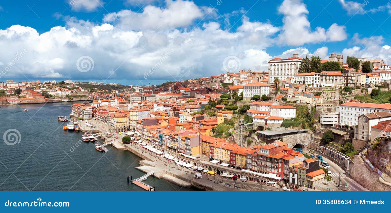 View of Old Town of Porto, Portugal Stock Photo - Image of roof, luis ...