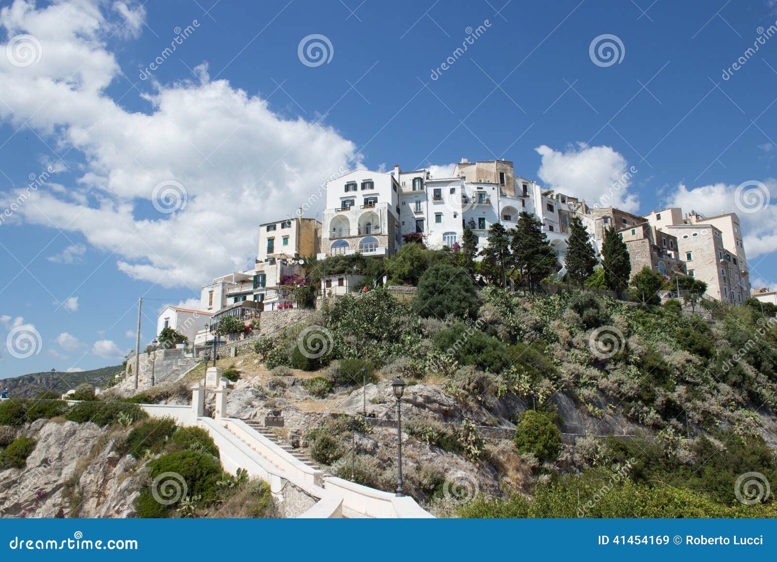 View of the Old Town, Sperlonga Stock Image - Image of mediterranean ...