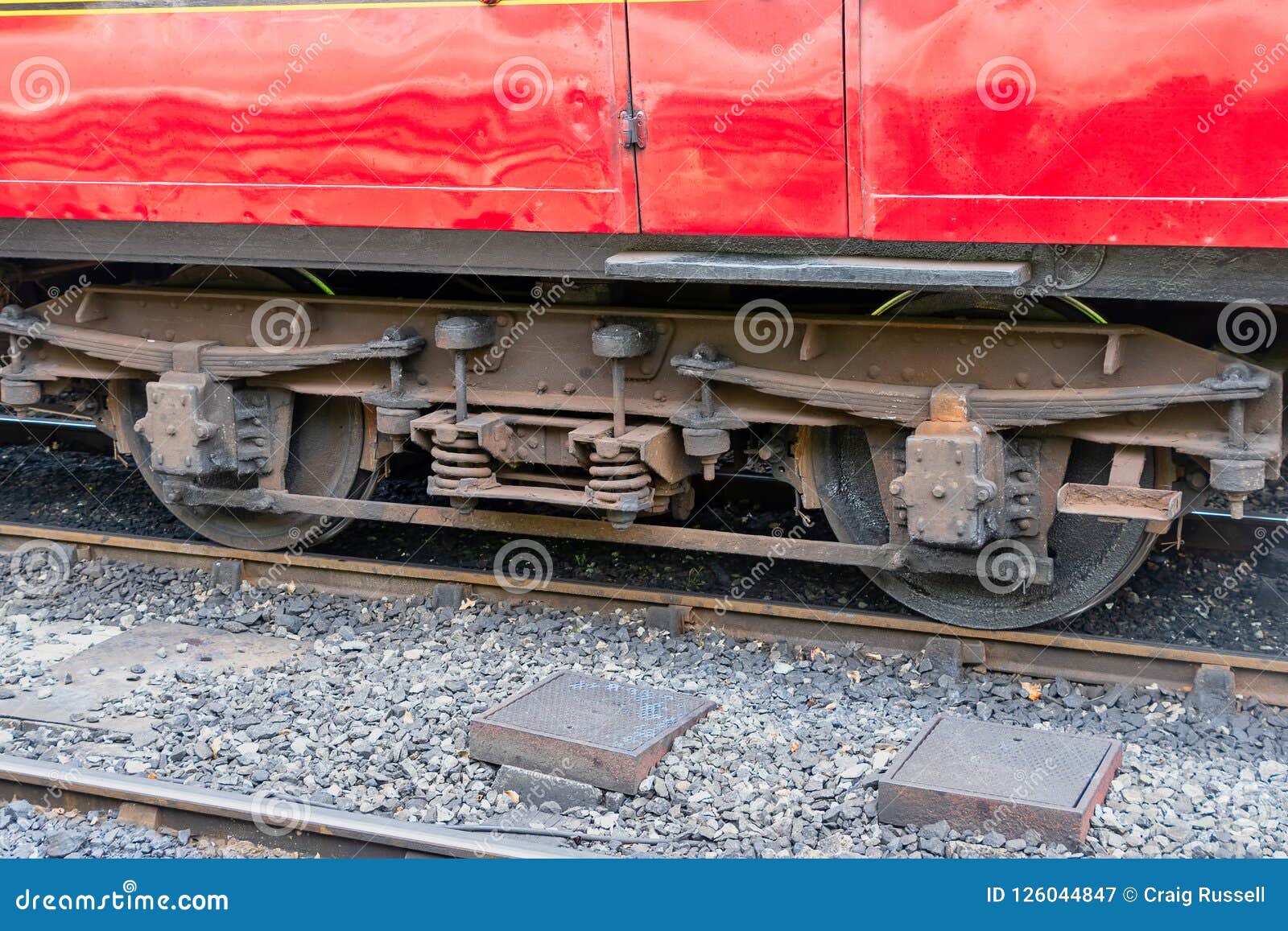 View of an Old Train Wheel Bogie Stock Image - Image of train ...