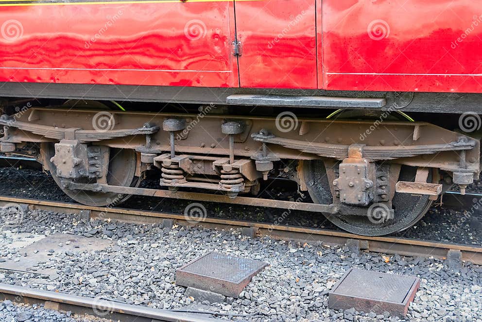 View of an Old Train Wheel Bogie Stock Image - Image of train ...