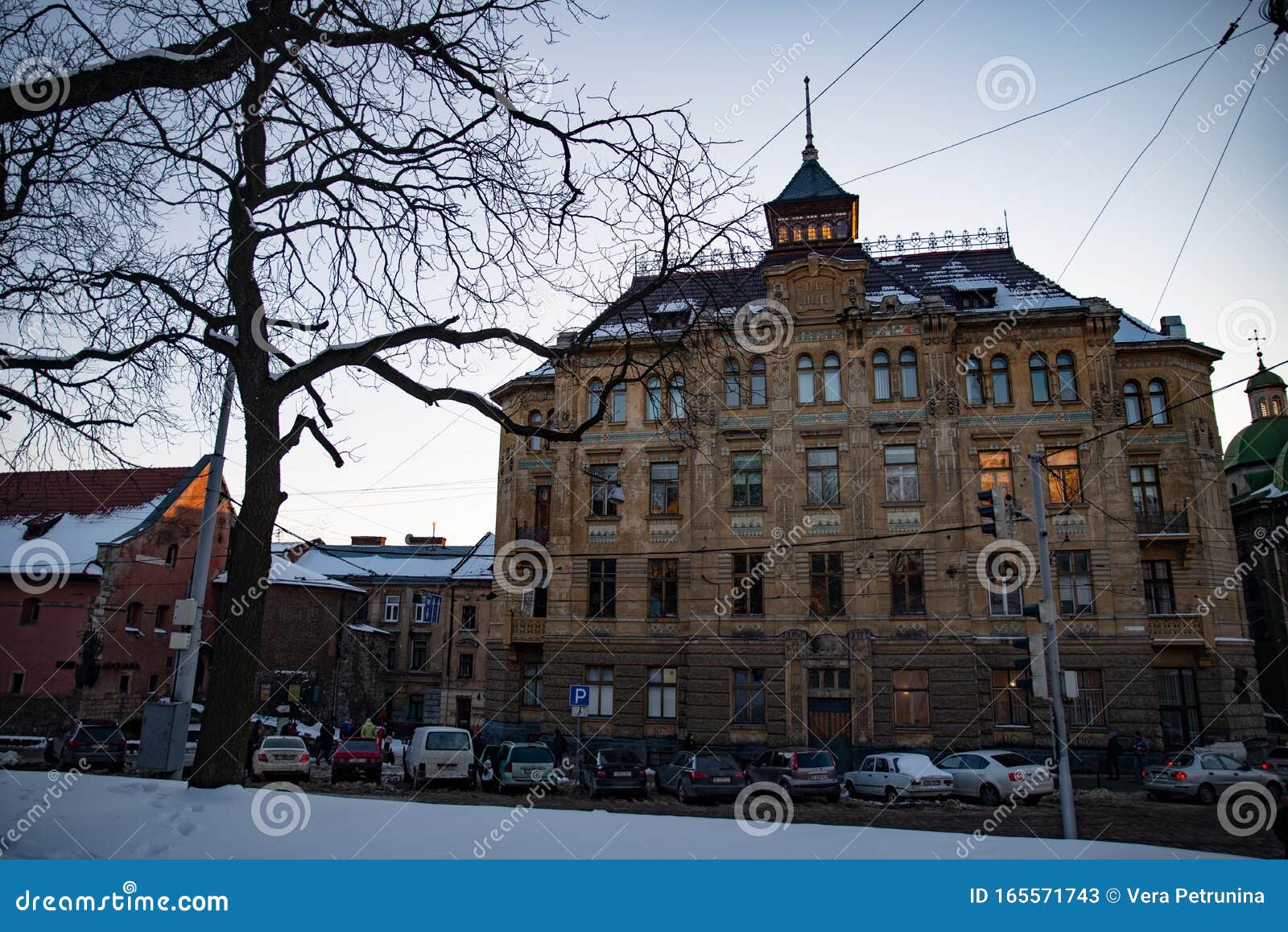 View of Old Urban Architecture Stock Image - Image of street, sunlight ...