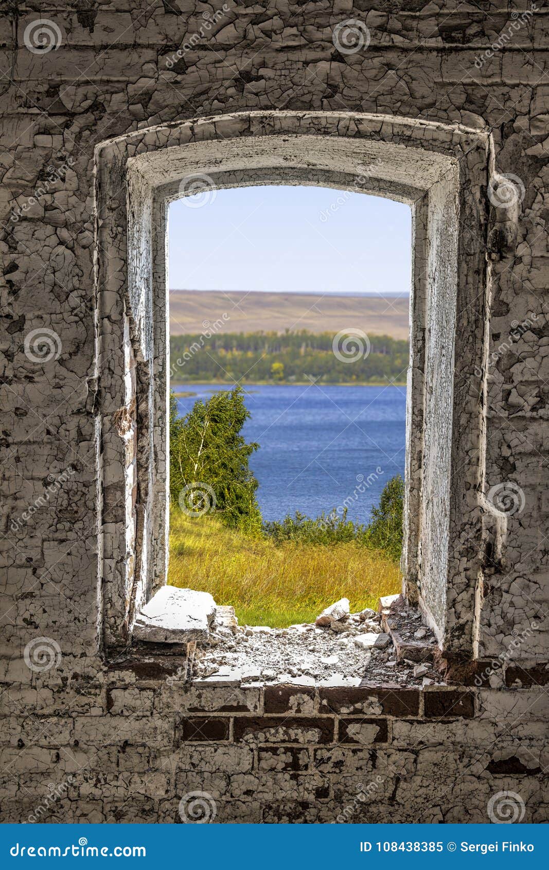 View from the old window stock image. Image of looking - 108438385