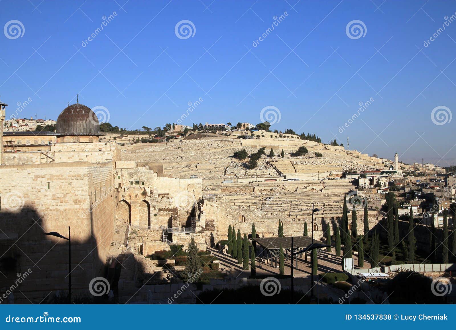 Olive Mountain in Jerusalem Stock Photo - Image of ancient, mountain ...