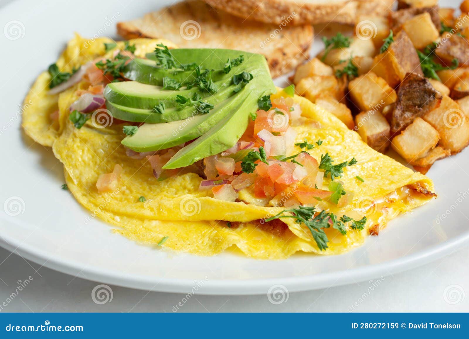 Omelete plate stock image. Image of omelette, plate - 280272159