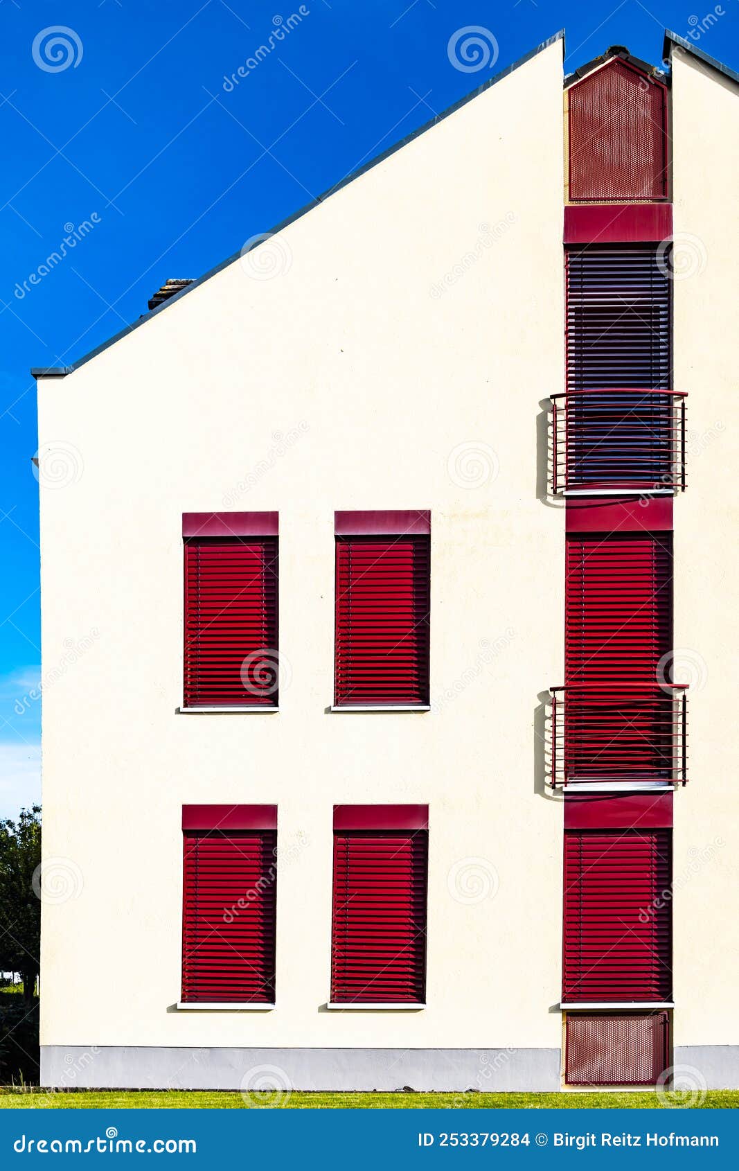 View of One Half of the House Stock Photo - Image of blue, housing ...