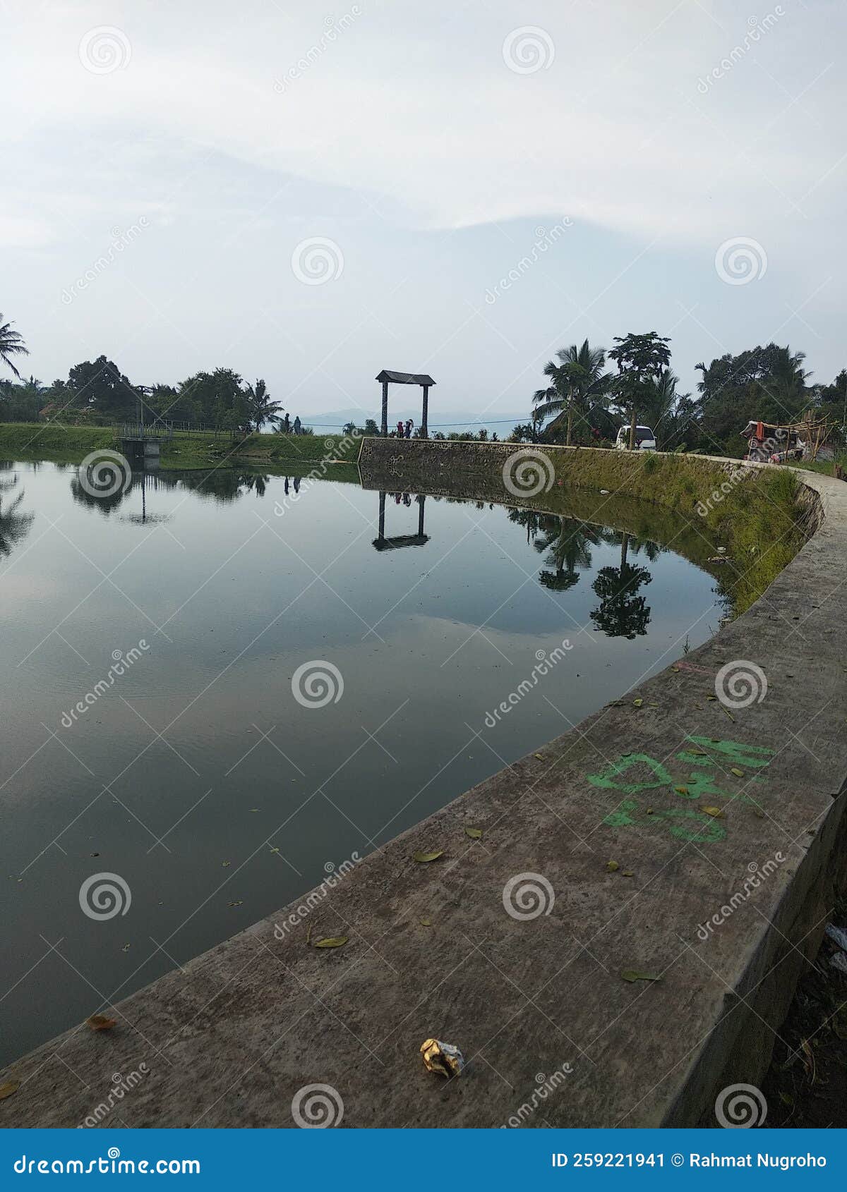 View on One of the Lakes in Sukabumi, West Java, Indonesia. Reflection ...