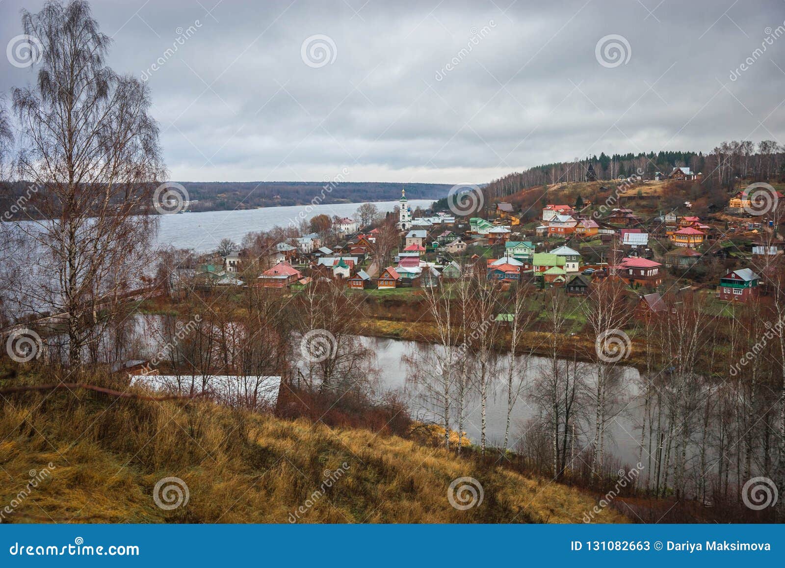 View of One of Most Beautiful Cities of Russia Ples Stock Image - Image ...