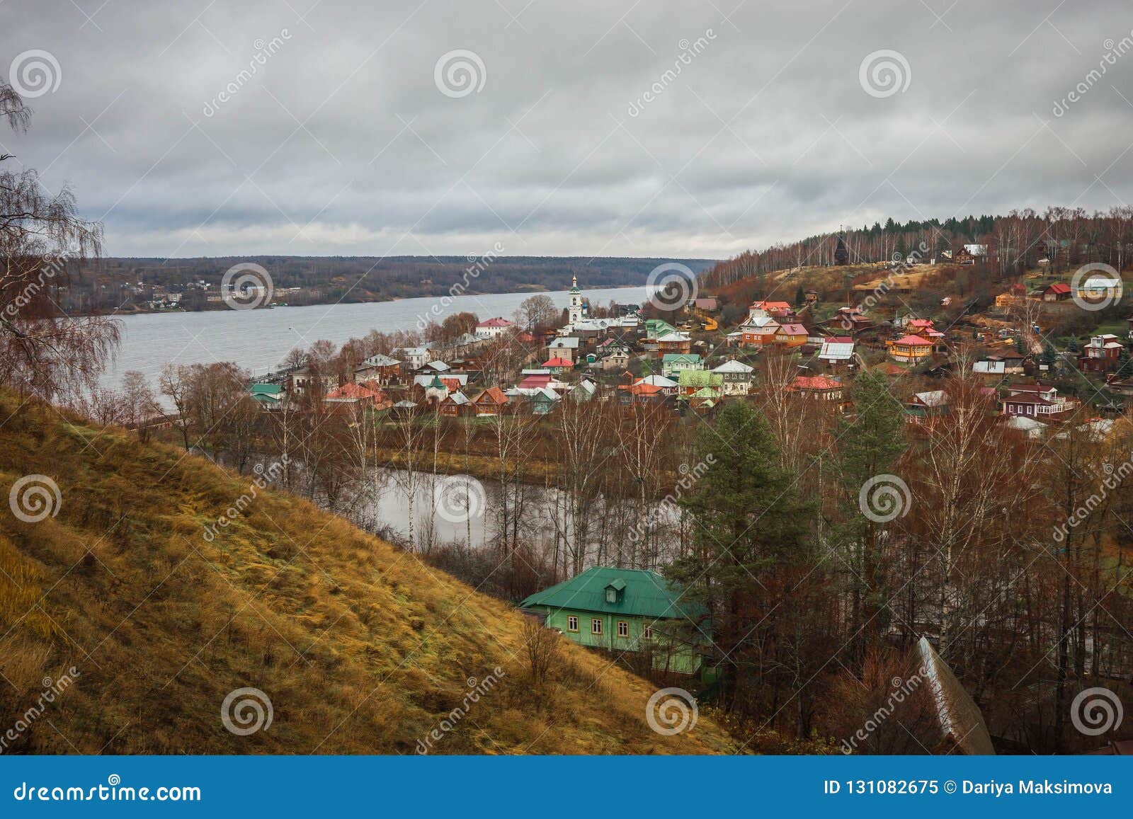 View of One of Most Beautiful Cities of Russia Ples Stock Image - Image ...