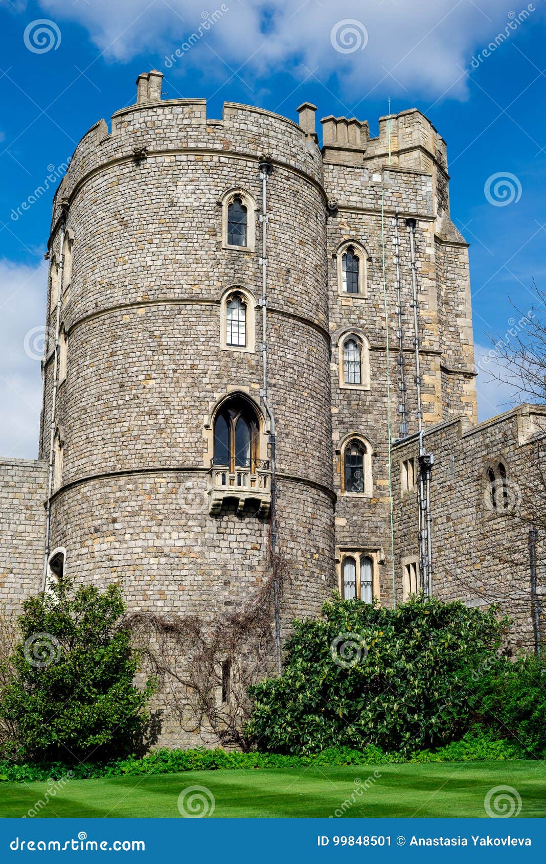 View of One of the Towers Inside Windsor Castle, England Editorial ...