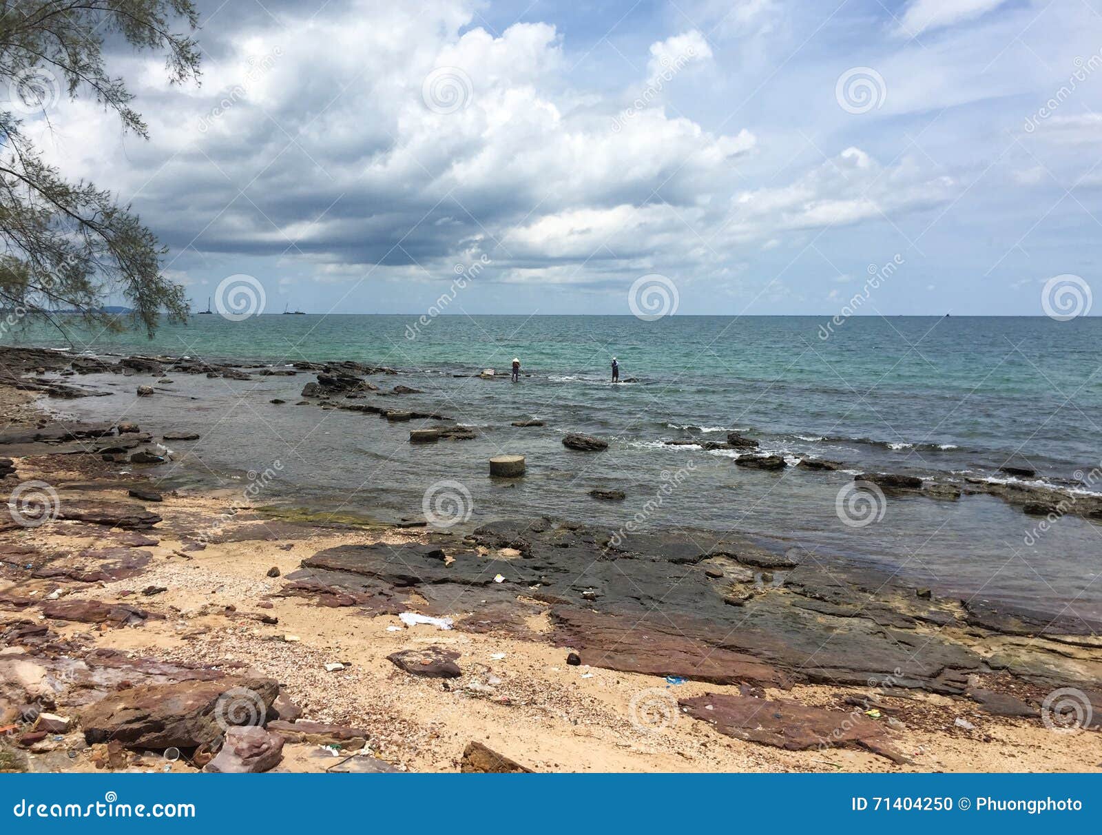 View of Ong Lang Beach in Phu Quoc, Vietnam Stock Photo - Image of town ...