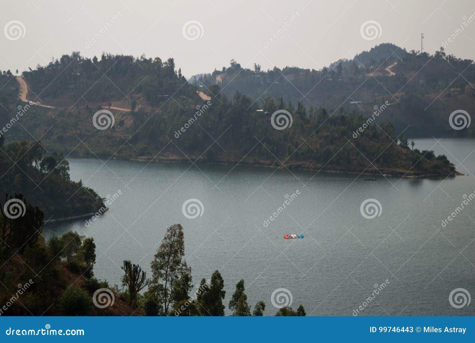 View Onto Lake Kivu, Kibuye, Rwanda Stock Image - Image of landscape ...