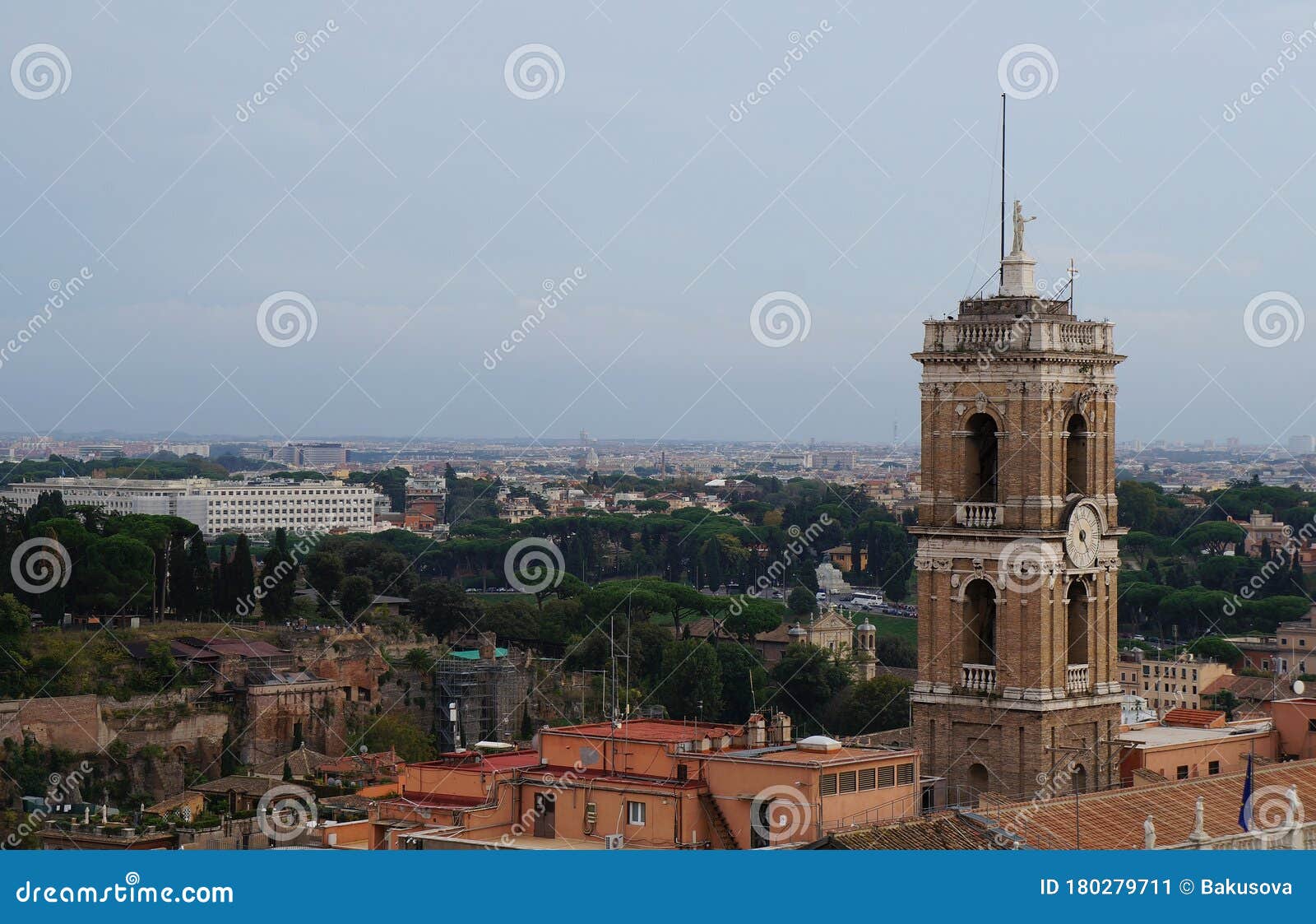 View Onto Rome from the Hill Stock Image - Image of panoramic, italian ...