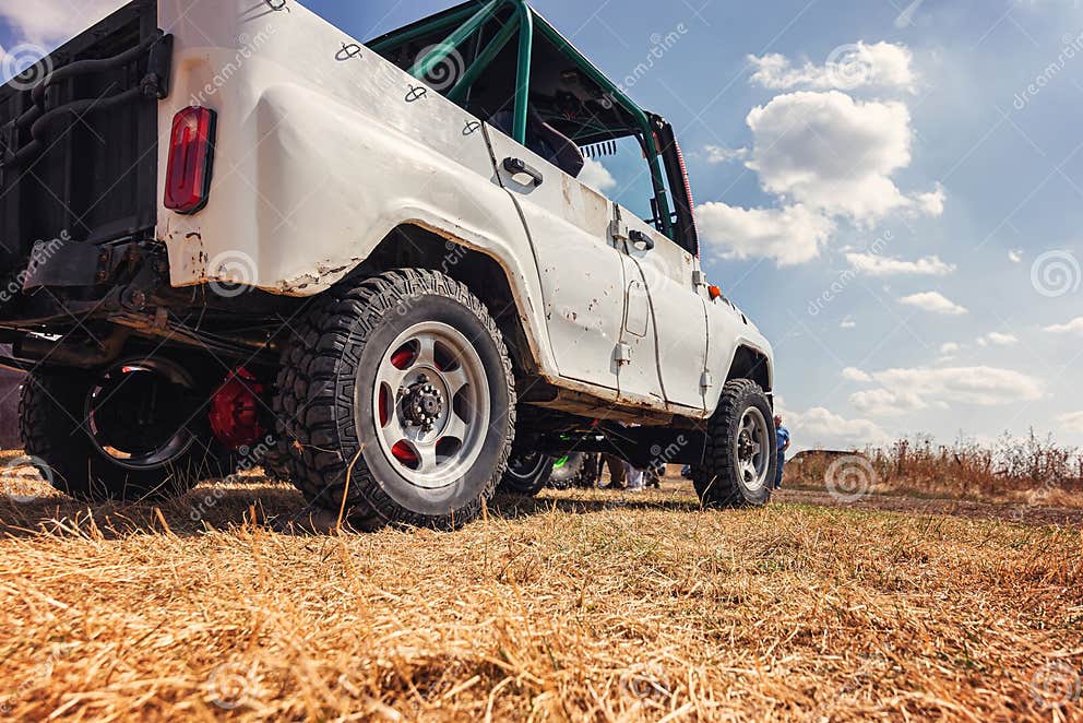 View of an Open-air Rally SUV Stock Image - Image of trip, nature ...