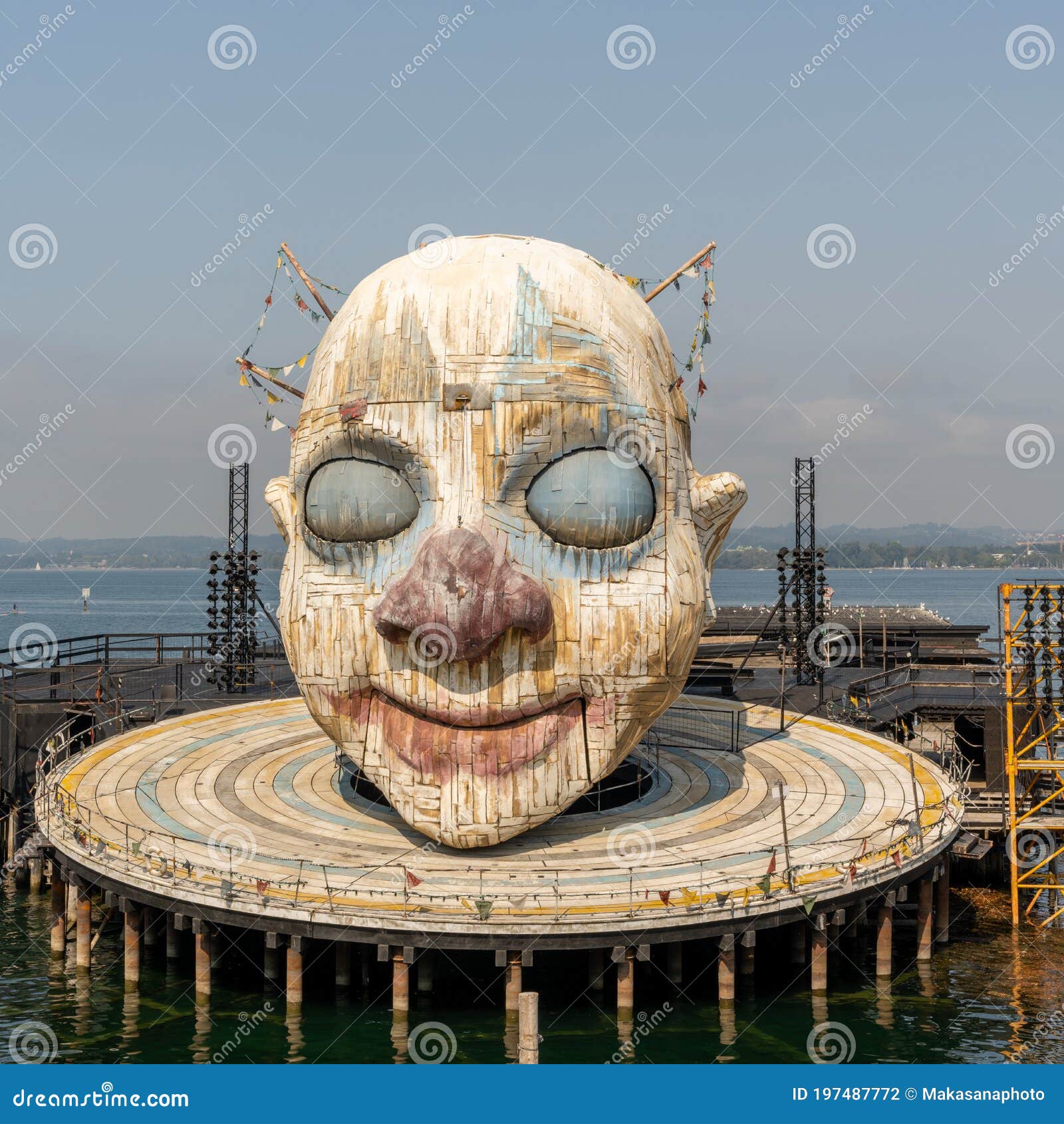 View of the Open Air Theater in Bregenz with the Verdi`s Rigoletto ...