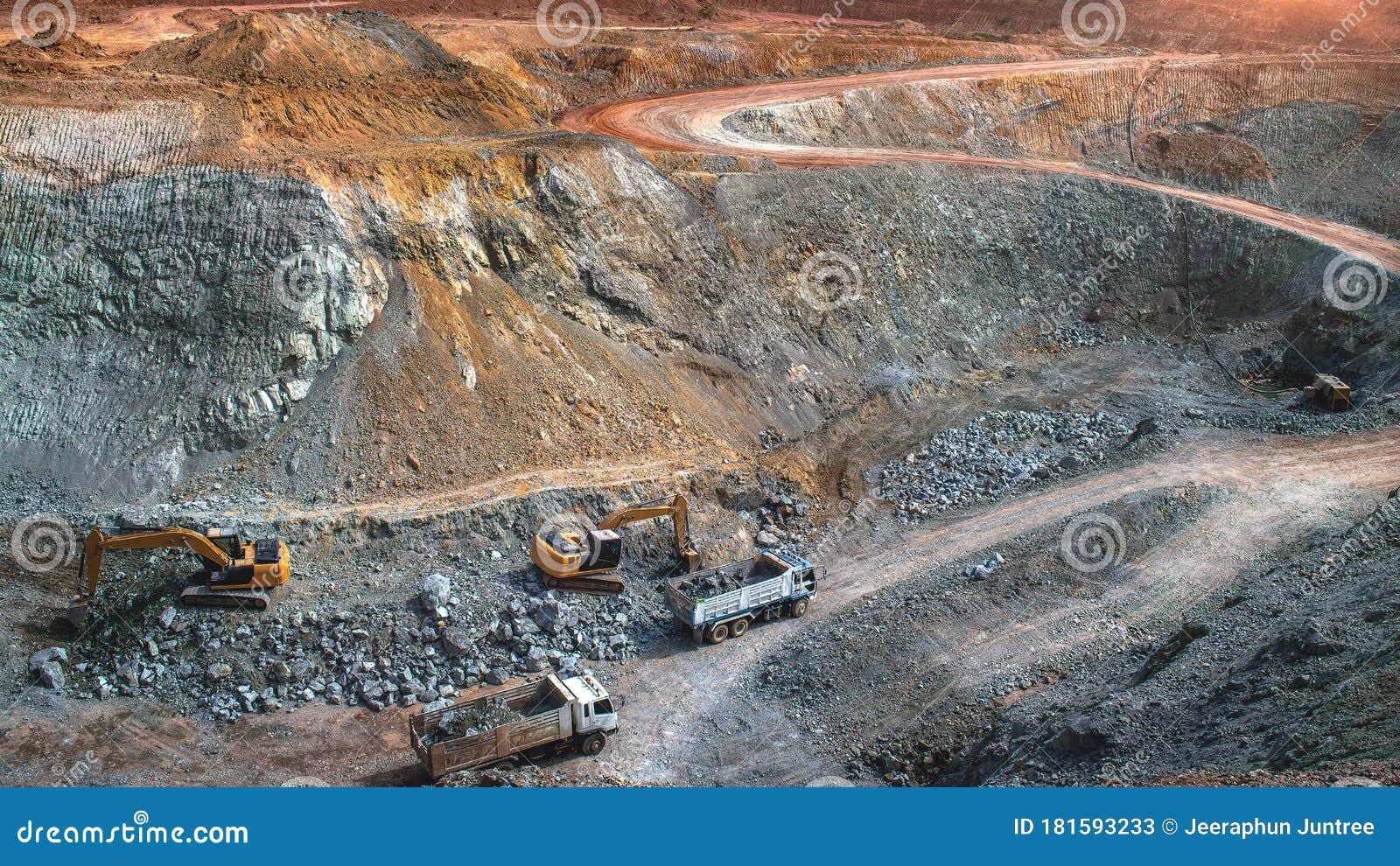 Opencast Gold Mining Operation Industry in Thailand Stock Image - Image ...